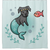 Mermaid Pit Bull Shower Curtain | Zazzle
