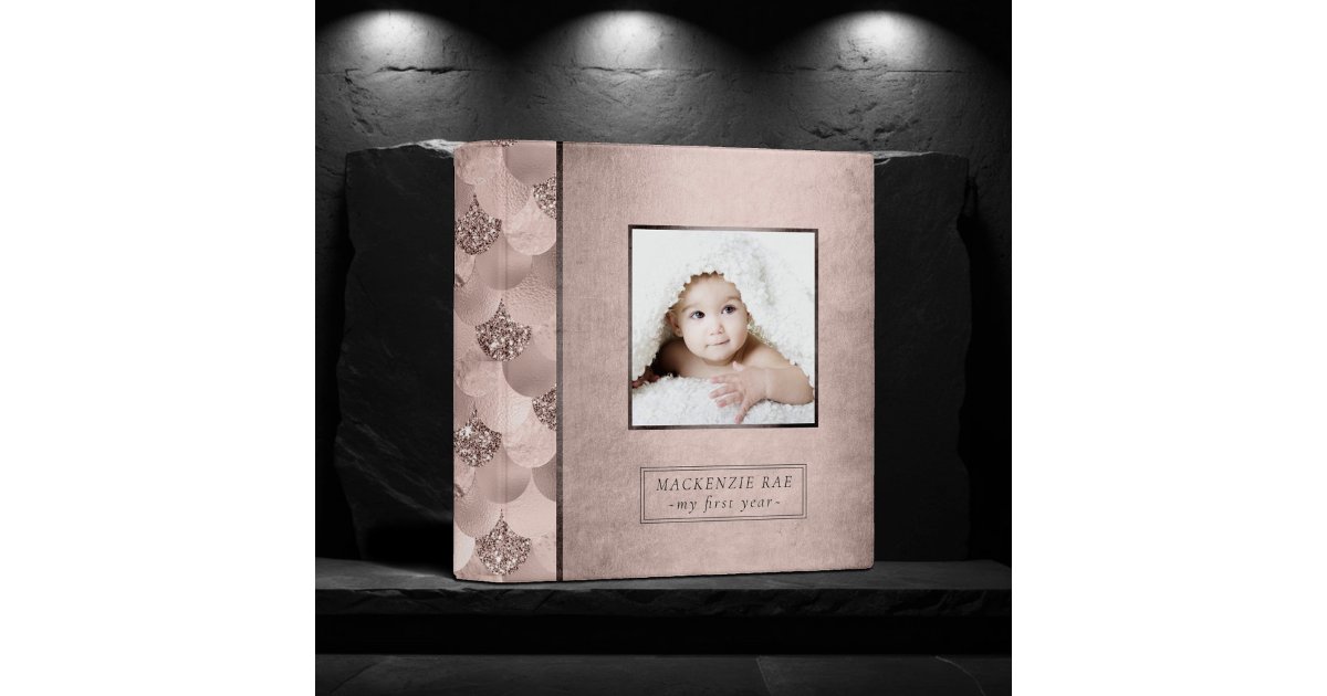 Mermaid Posh | Terracotta Dusty Peach Scrapbook 3 Ring Binder | Zazzle