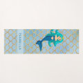 Mermaid princess blue purple teal scales girl yoga mat | Zazzle