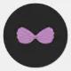 Mermaid Purple Seashell Bra Cartoon Graphic Classic Round Sticker | Zazzle