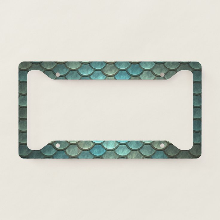 Mermaid Scales License Plate Frame | Zazzle