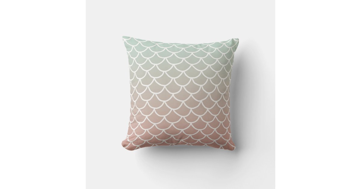 Mermaid scales throw pillow | Zazzle