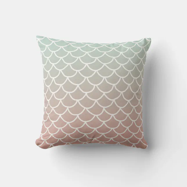 Mermaid scales throw pillow | Zazzle