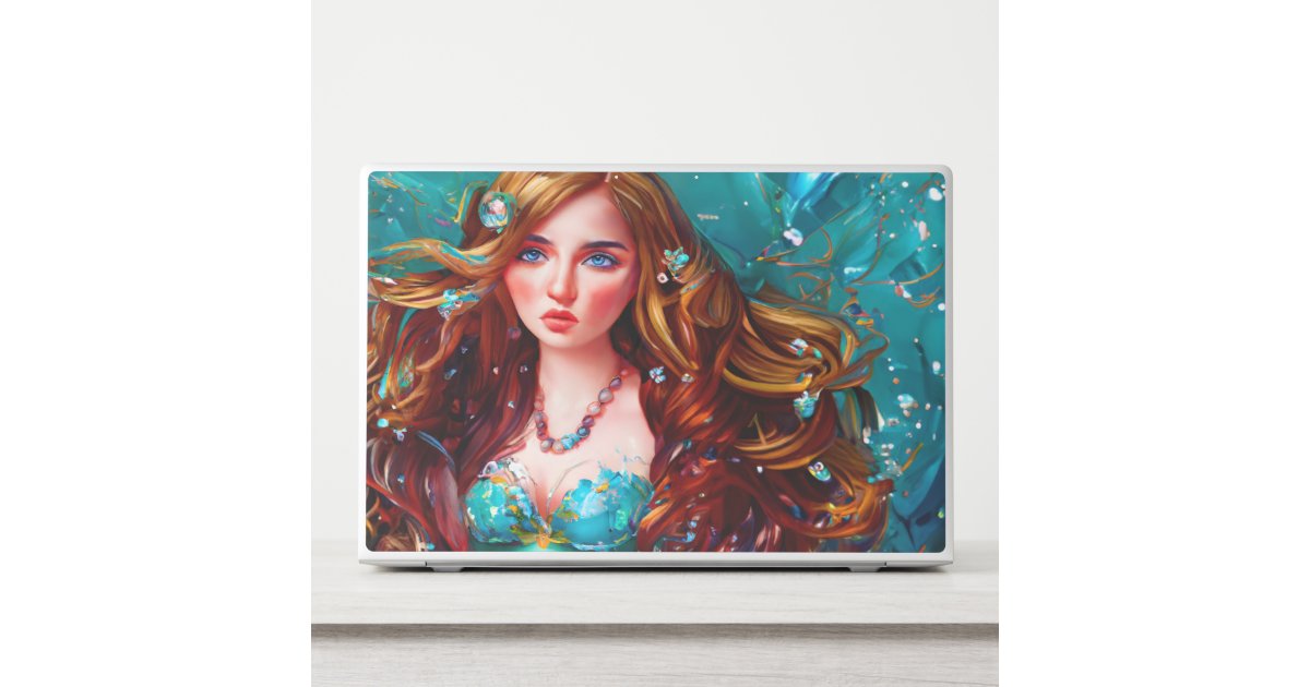 Mermaid Sea Goddess Nymph Siren Underwater Art HP Laptop Skin | Zazzle