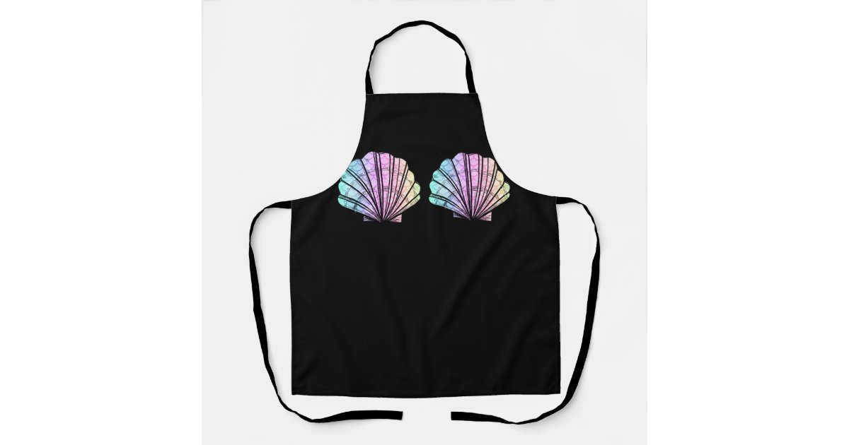 Mermaid Shell Bra Bikini Seashell Mermaid Bachelor Apron | Zazzle