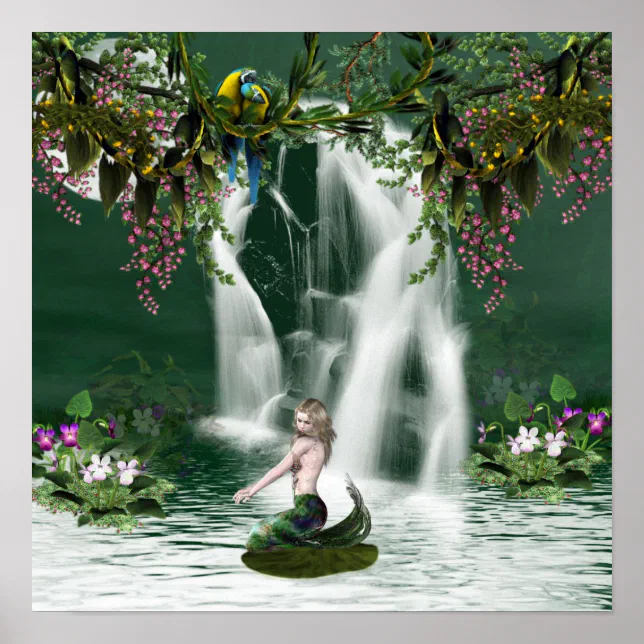 Mermaid Shower Poster | Zazzle