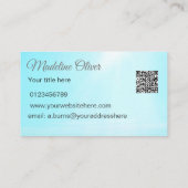 Mermaid Silhouette Blue Ocean QR Code Professional Business Card | Zazzle