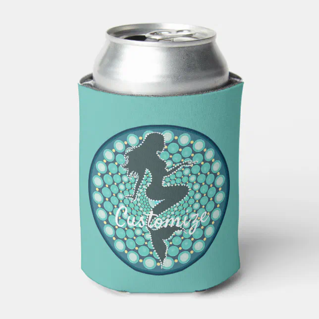Mermaid Silhouette in Bubbles Thunder_Cove Can Coo Cooler | Zazzle