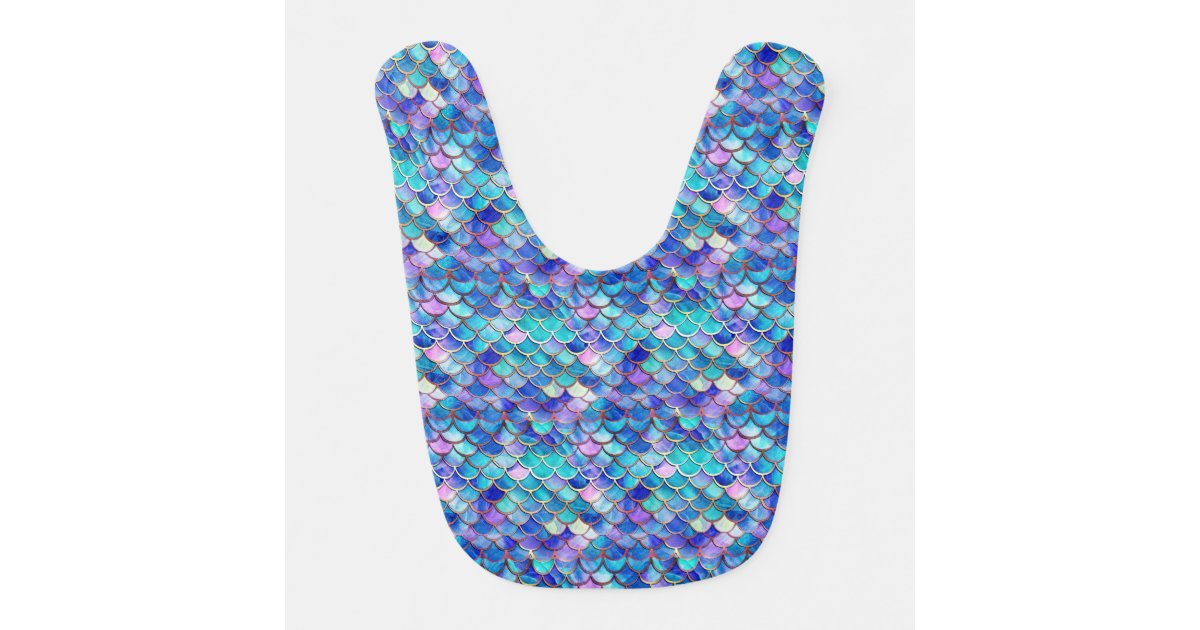 Mermaid Stained Glass Baby Bib | Zazzle