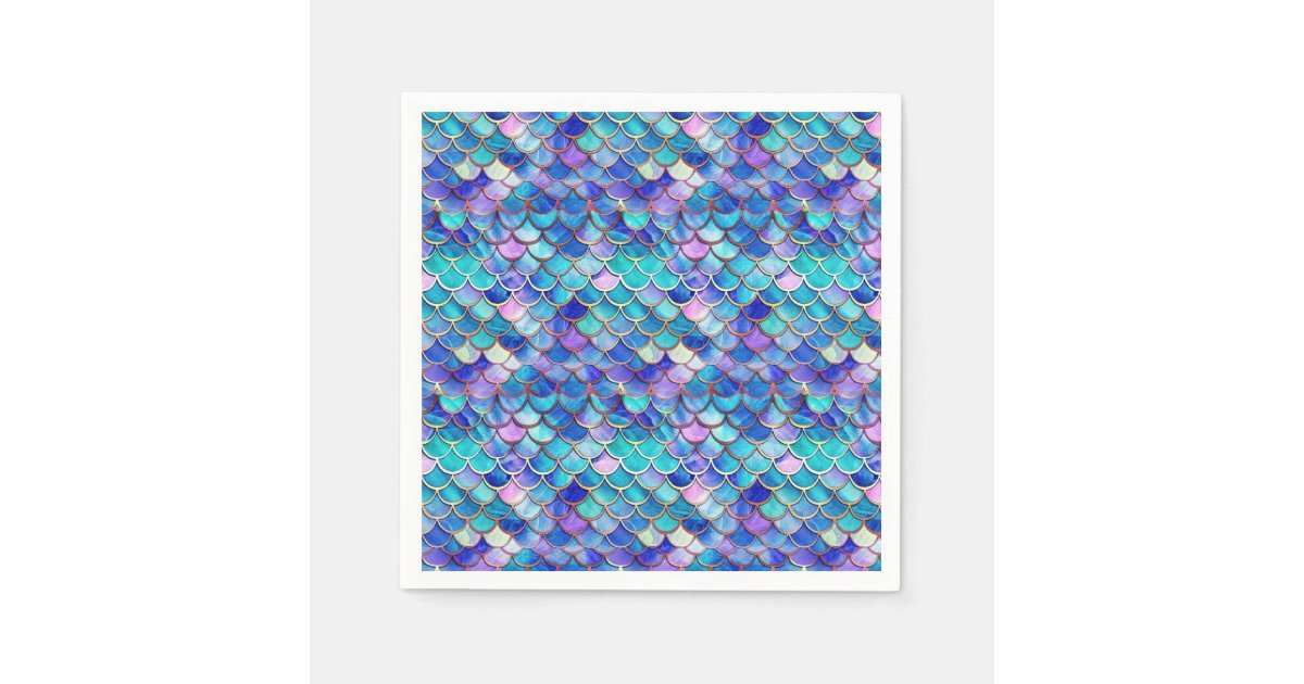 Mermaid Stained Glass Napkins | Zazzle