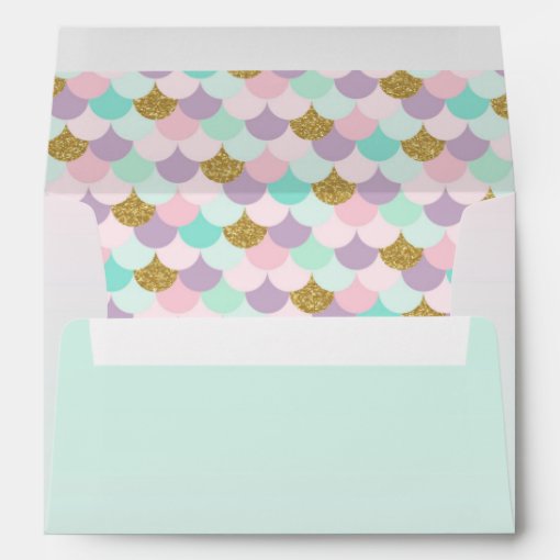 Mermaid Tail Envelope Mermaid Birthday Invite | Zazzle