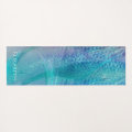 Mermaid tail Pattern turquoise Purple personalized Yoga Mat | Zazzle