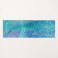 Mermaid tail Pattern turquoise Purple personalized Yoga Mat | Zazzle