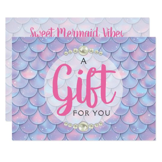 Mermaid Tail Scales Boutique Gift Certificate Card | Zazzle.com