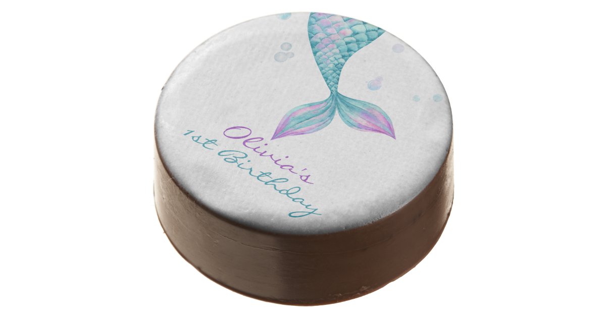 Mermaid Tail Under the Sea Birthday Dipped Oreos | Zazzle
