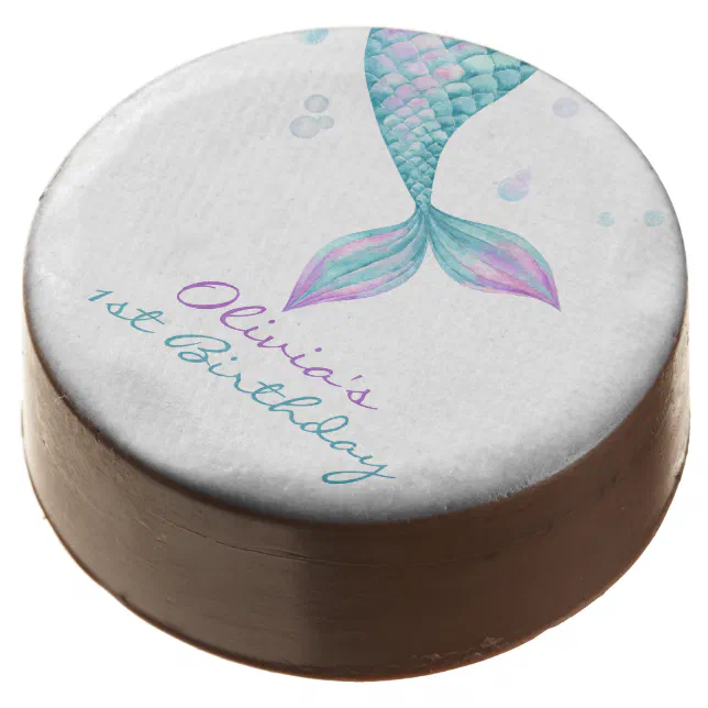 Mermaid Tail Under the Sea Birthday Dipped Oreos | Zazzle Mermaid Tail Under the Sea Birthday Dipped Oreos | Zazzle