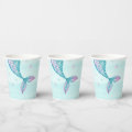 Mermaid Tail Under the Sea Birthday Paper Cups | Zazzle