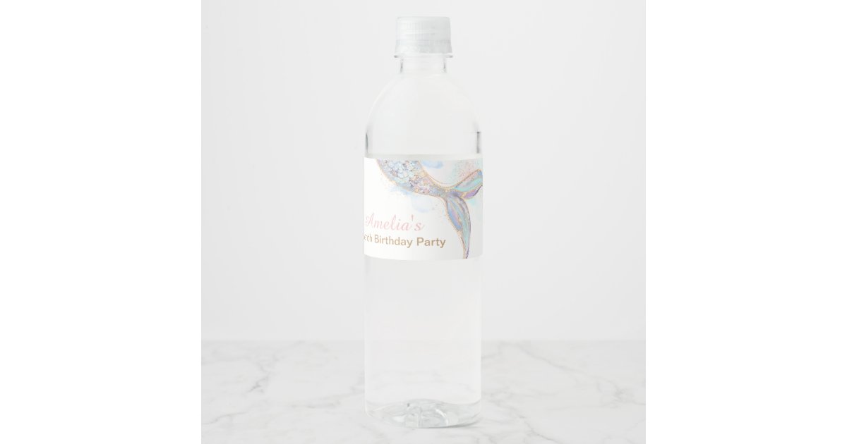 Mermaid Tail Water bottle labels | Zazzle