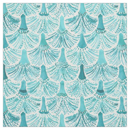 Fish Scales Pattern Fabric | Zazzle