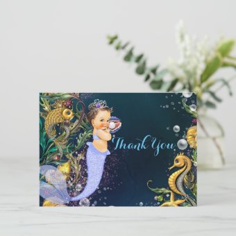 Mermaid Thank You Cards | Zazzle