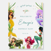Mermaid Theme Birthday Party Welcome Foam Board | Zazzle