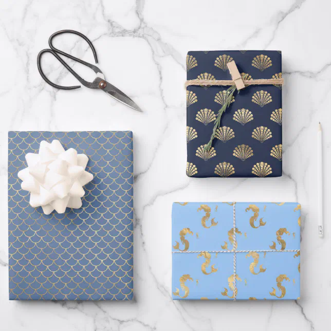 Mermaid Theme Under The Sea Party Wrapping Paper Sheets | Zazzle