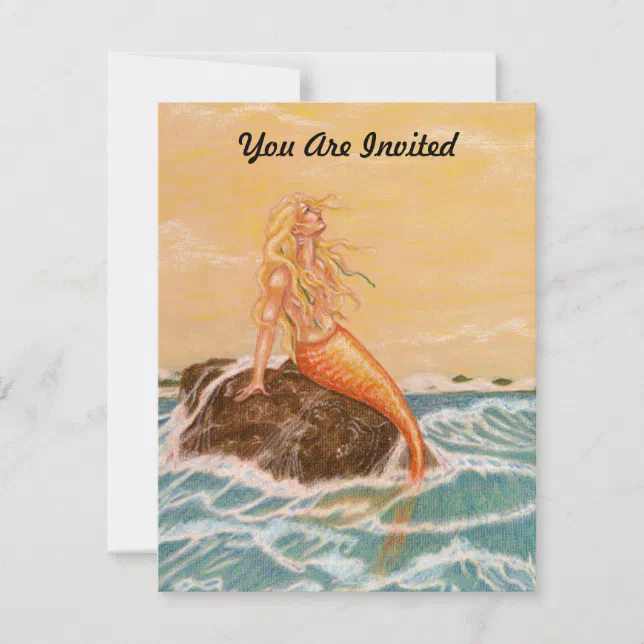 MERMAID THEMED PARTY INVITATION ~ EZ TO CUSTOMIZE | Zazzle