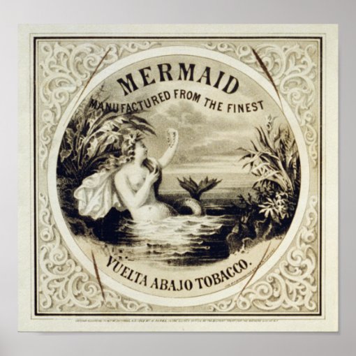 Mermaid Tobacco Poster | Zazzle