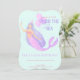 Mermaid Under the Sea Birthday Blue Party Invitation | Zazzle