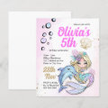 Mermaid Under the Sea Birthday Budget Invitation | Zazzle