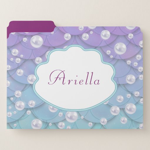 Mermaid under the sea Personalized File Folder | Zazzle