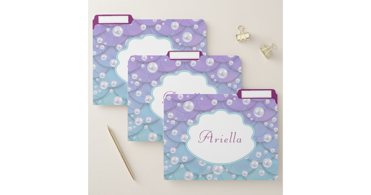 Mermaid under the sea Personalized File Folder | Zazzle