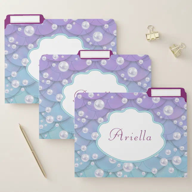 Mermaid under the sea Personalized File Folder | Zazzle