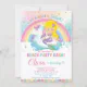 Mermaid Unicorn Beach Party Birthday Blond Invitation | Zazzle