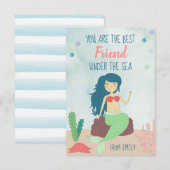 Mermaid Valentines Day Card for Kids Under The Sea | Zazzle