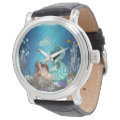 Mermaid With Fish Wrist Watch | Zazzle