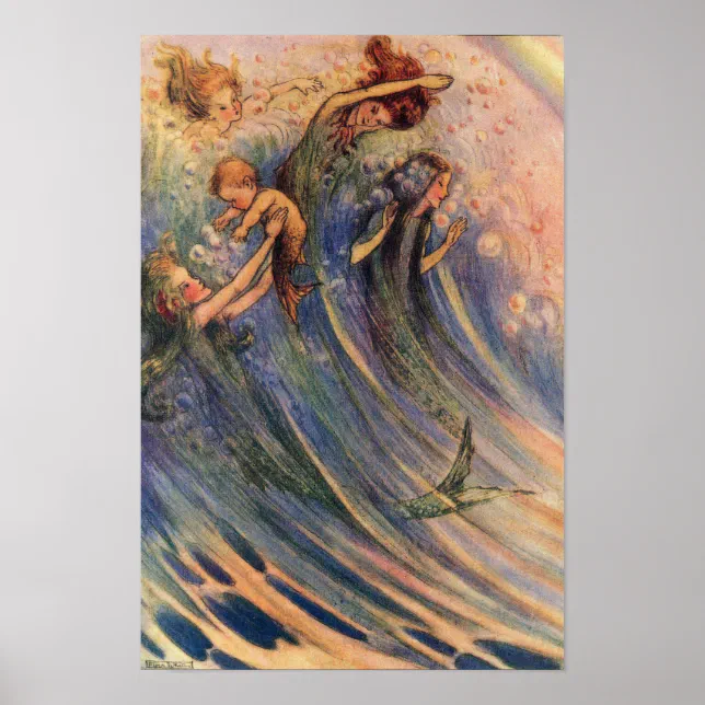 Mermaids and Babies Poster | Zazzle