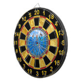 Mermaids with dolphins dart board | Zazzle
