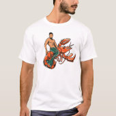 Merman Riding Lobster T-Shirt | Zazzle