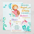 Mermicorn and Princess birthday invitation girls | Zazzle