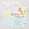 Mermicorn birthday invitation Girl Magical party | Zazzle