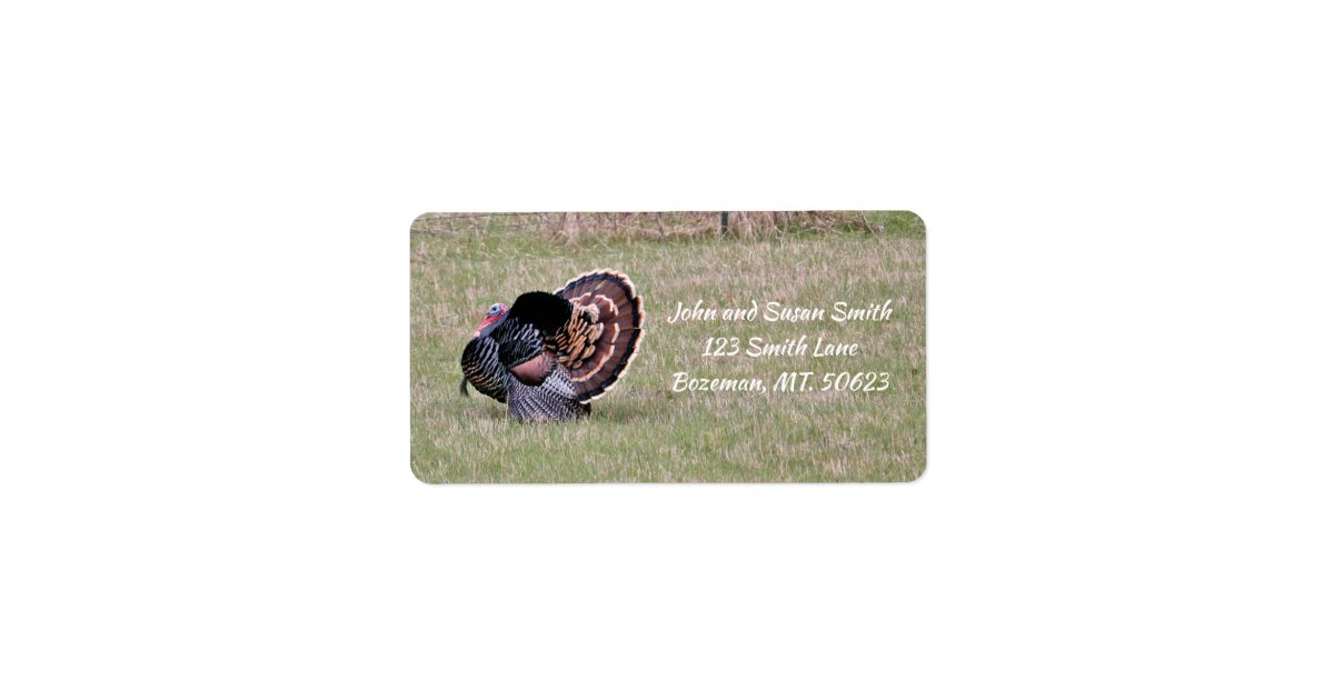 Merriam Wild Turkey Address Label | Zazzle