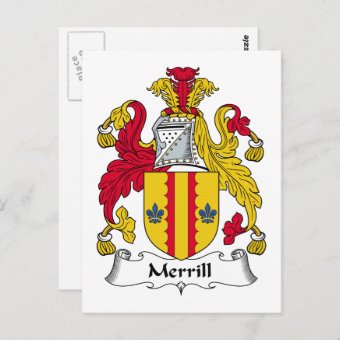 Merrill Family Crest Postcard | Zazzle