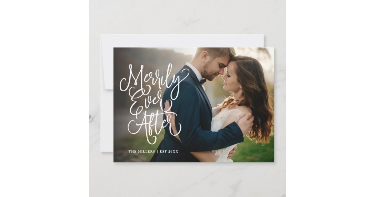 Merrily Ever After Wedding Holiday Full Photo | Zazzle