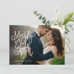 Merrily Ever After Wedding Holiday Full Photo | Zazzle