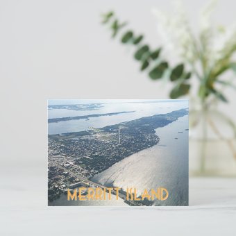 Merritt Island Florida aerial view Postcard | Zazzle