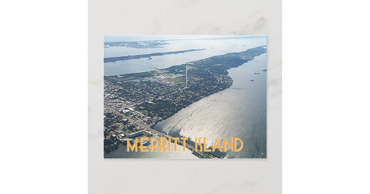 Merritt Island Florida aerial view Postcard | Zazzle