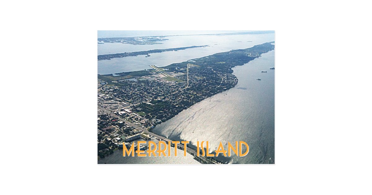 Merritt Island Florida aerial view Postcard | Zazzle.com
