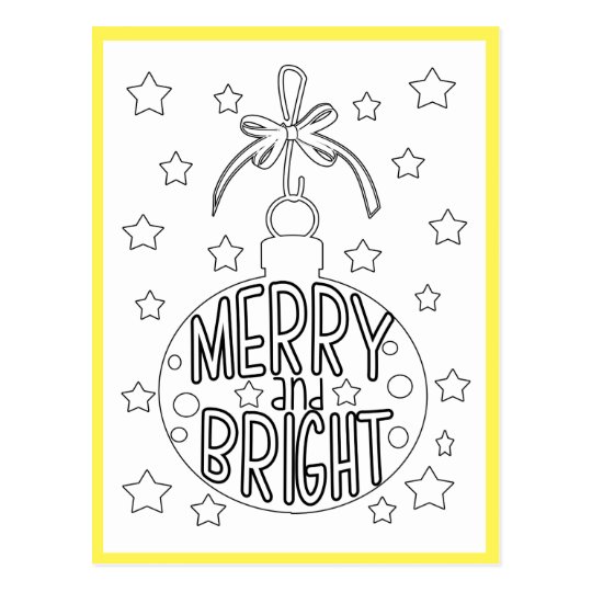 Merry and Bright Christmas Activity Card | Zazzle.com