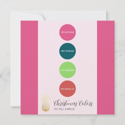 Merry and Bright Christmas Color Palette Invitation | Zazzle